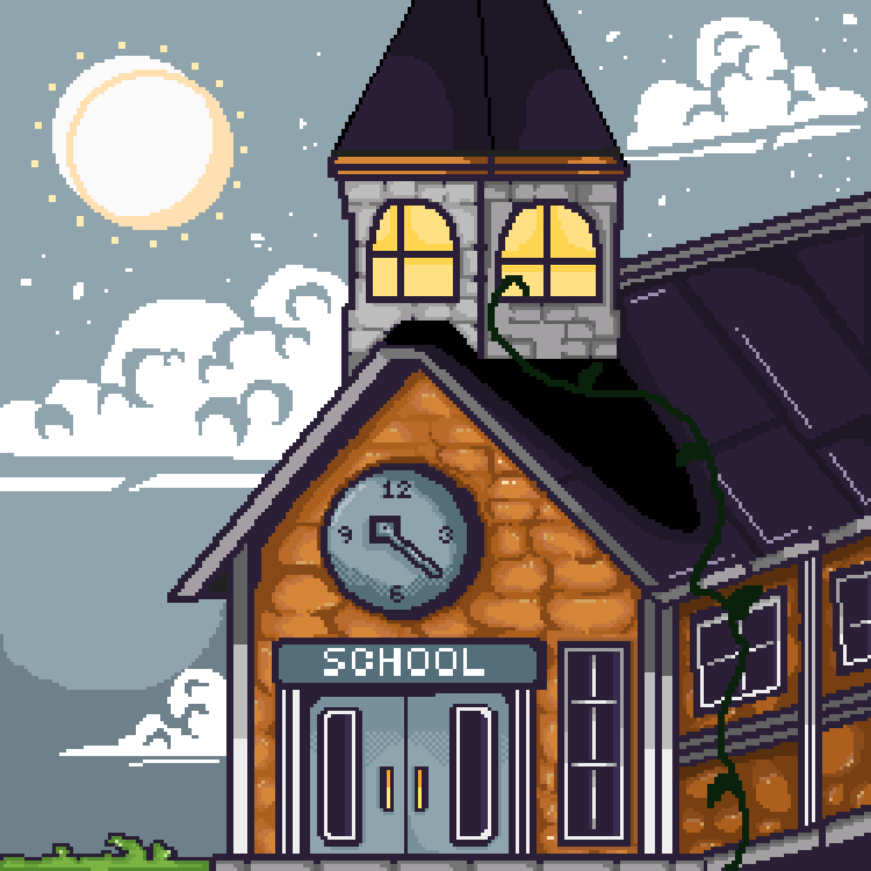 Pixilart - Abandoned School by KeebieCat
