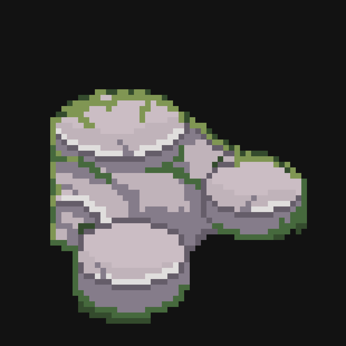Pixilart - Rock With Moss Pixel Art! by grinedev