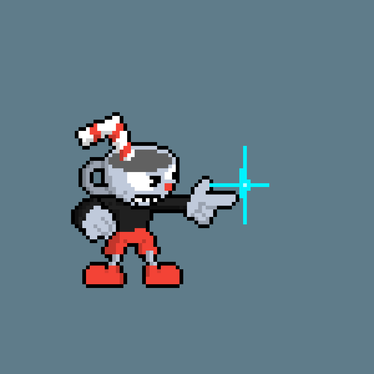 Pixilart - cuphead shooting by UnusualMemes
