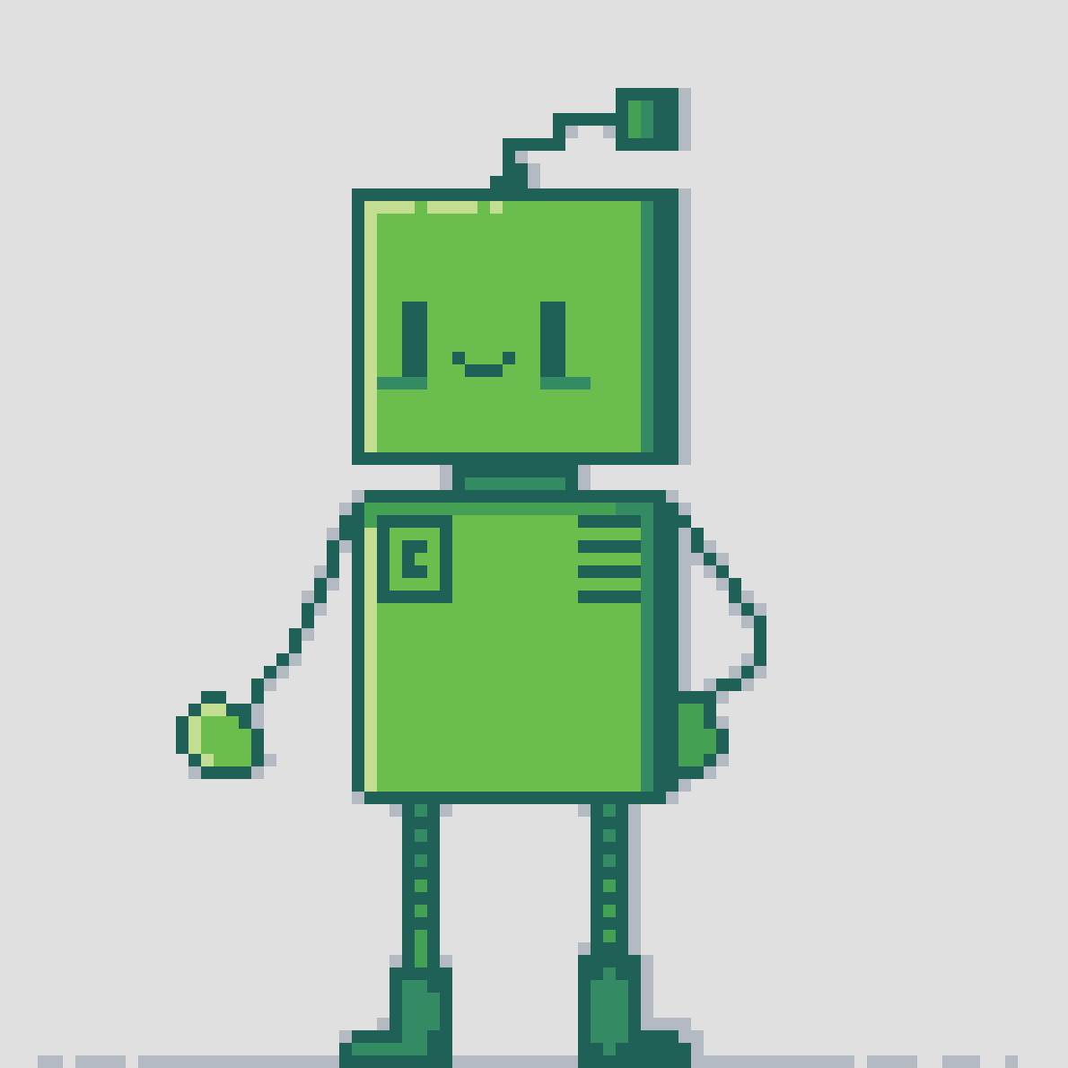Pixilart - Green robot by RaticusDa3rd