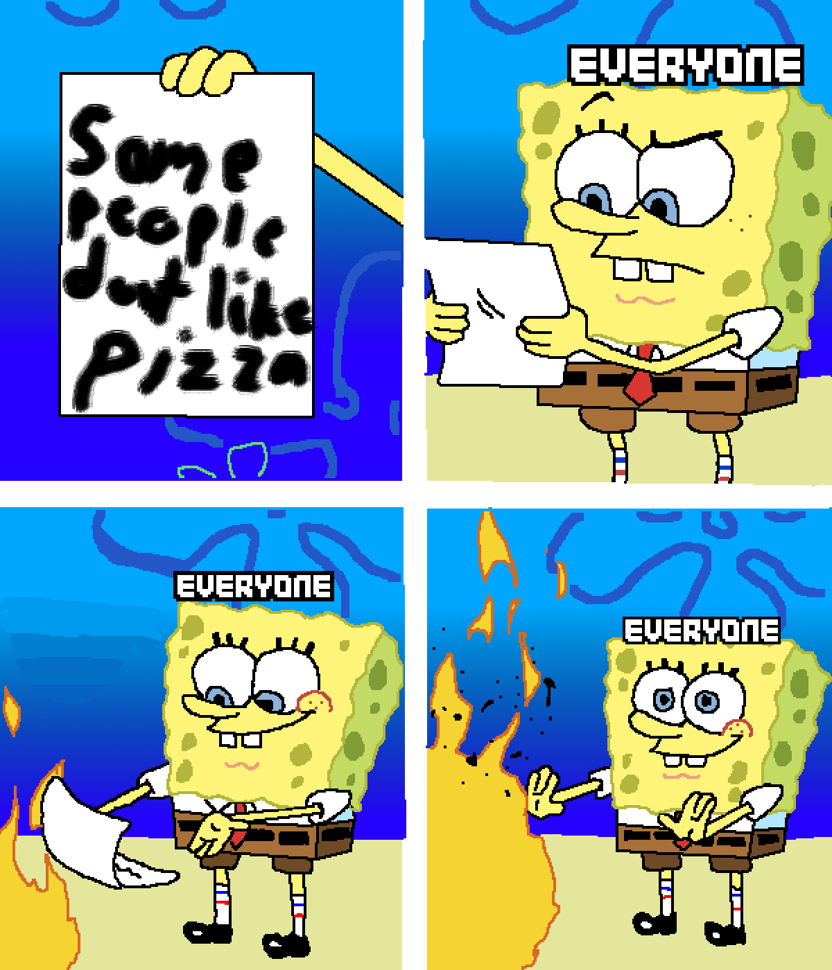 Pixilart - SpongeBob Meme Template by Shmebmewocolabs