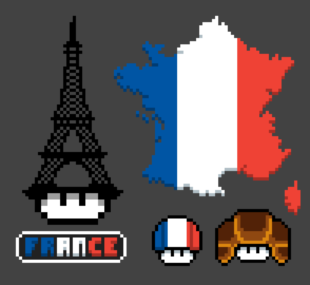 Pixilart - France Map Pixel art by Danarchery48