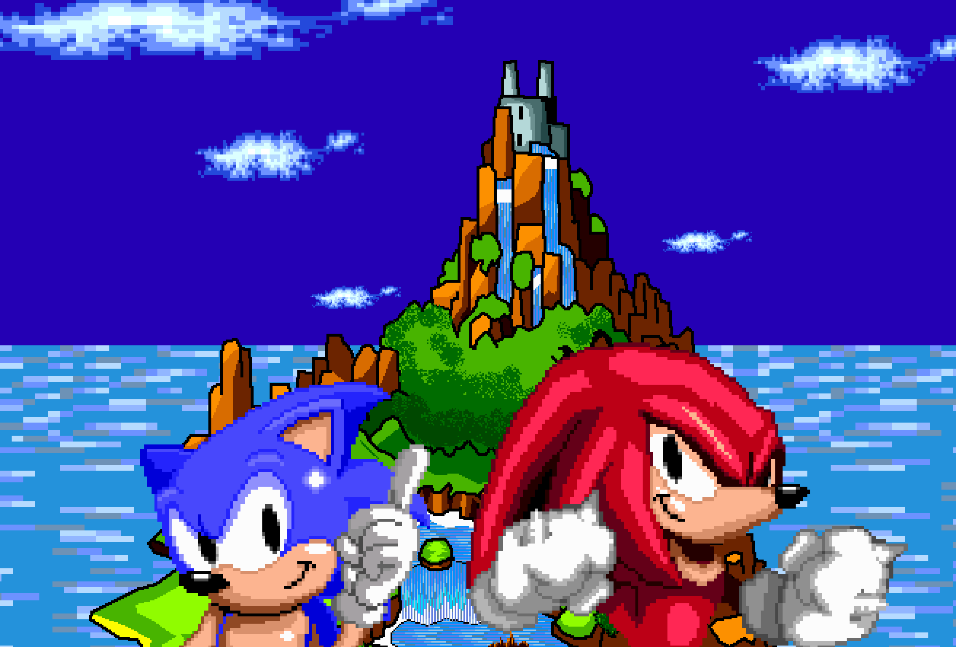 Pixilart - Sonic & Knickles s1 style by Felipebsaga