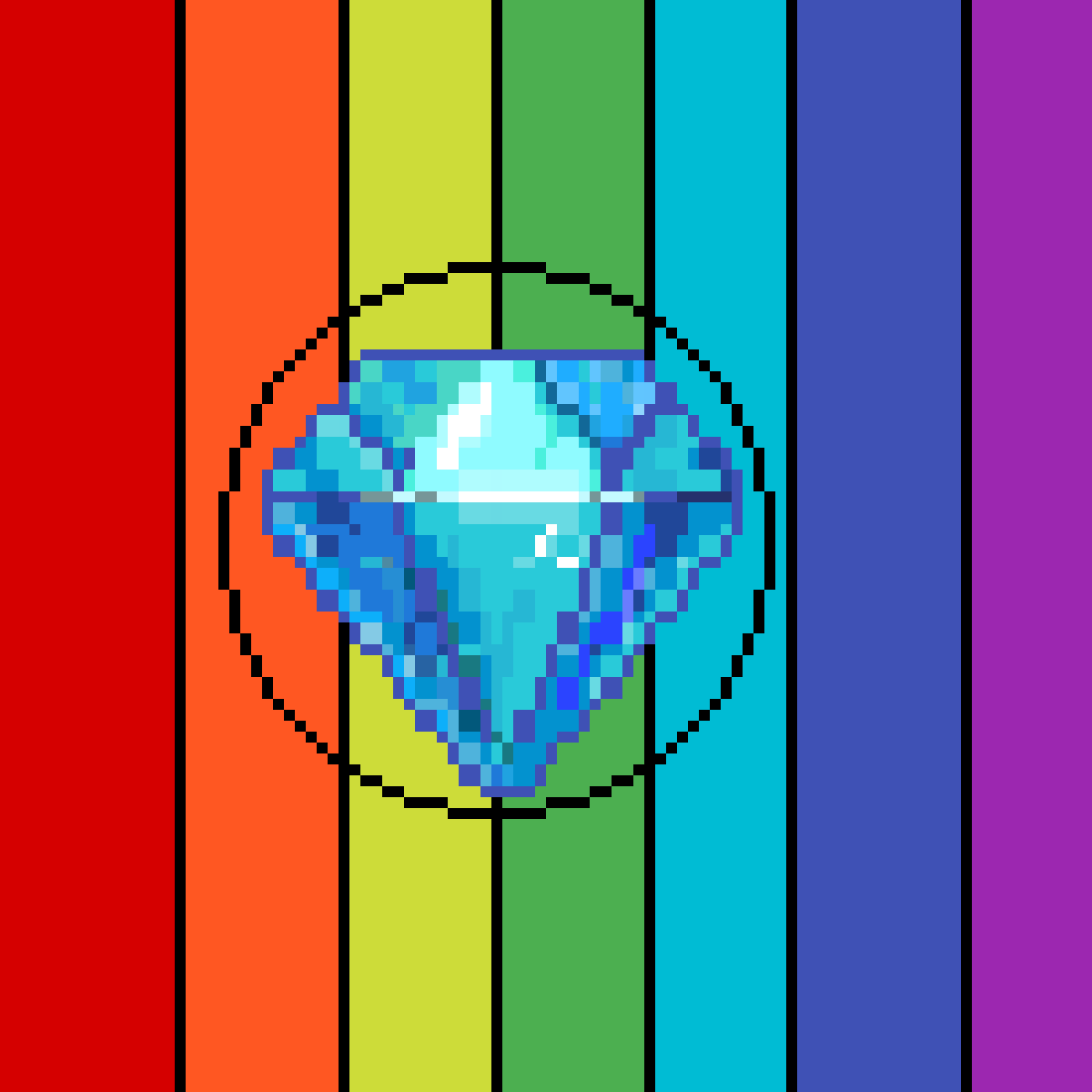 Pixilart - rainbow diamond by DragonKurt