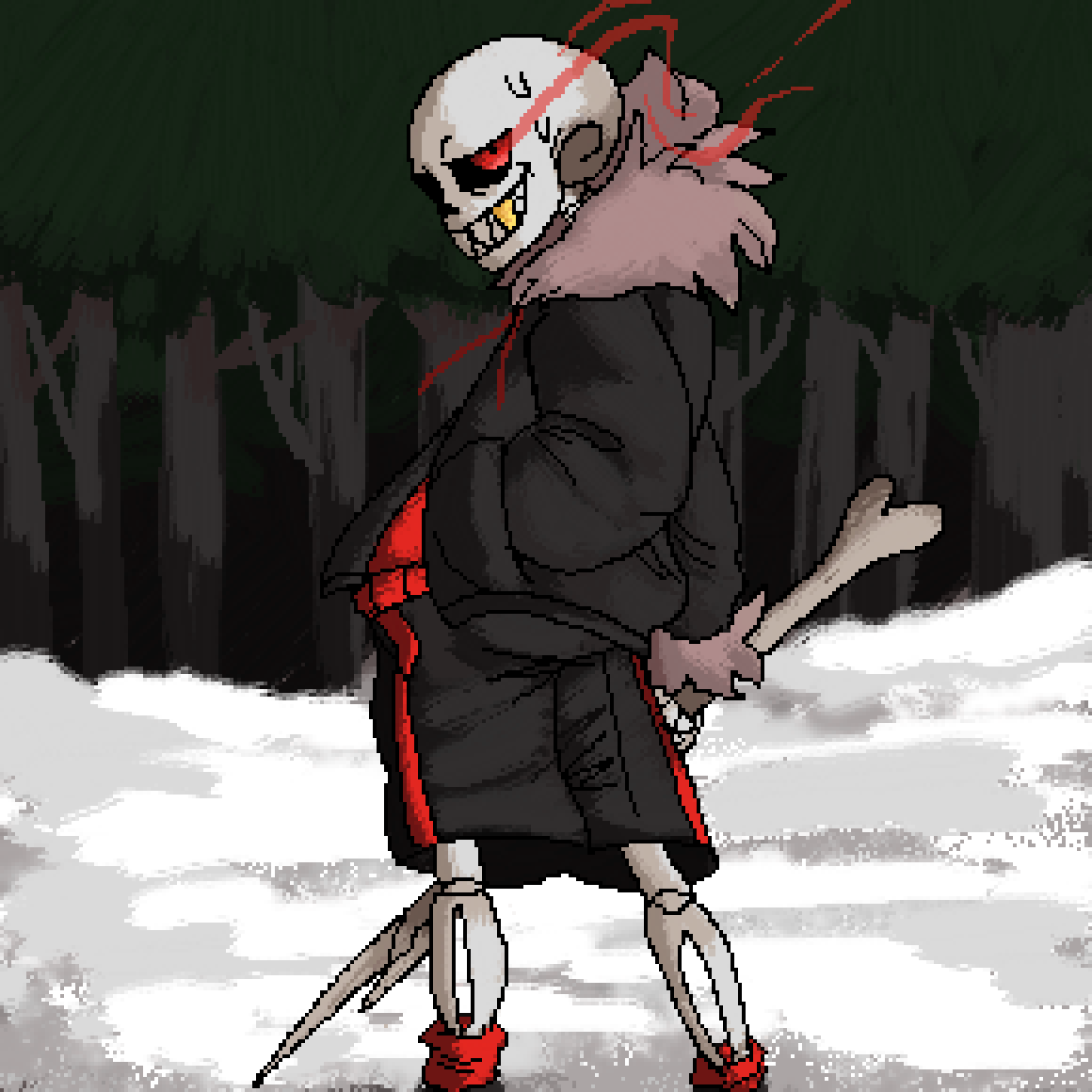 Pixilart - Underfell Sans by CaptainGOOBY