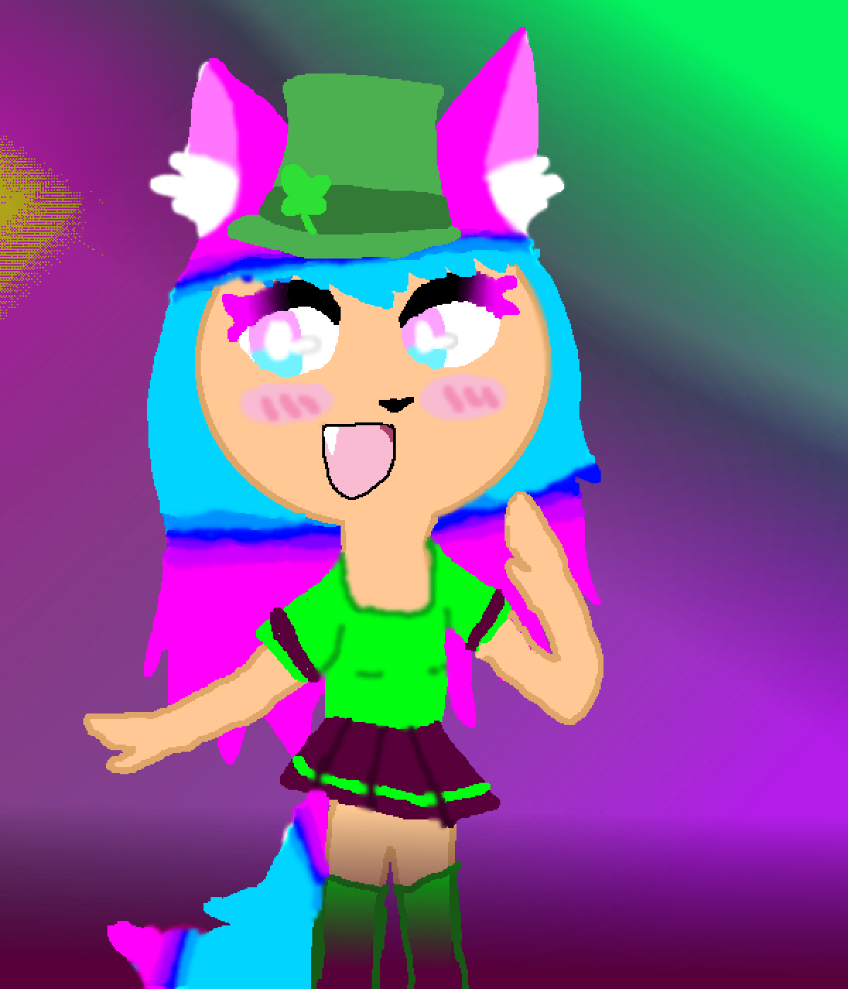 Pixilart - St. Patrick's Day Pfp by JuliaWolfyz