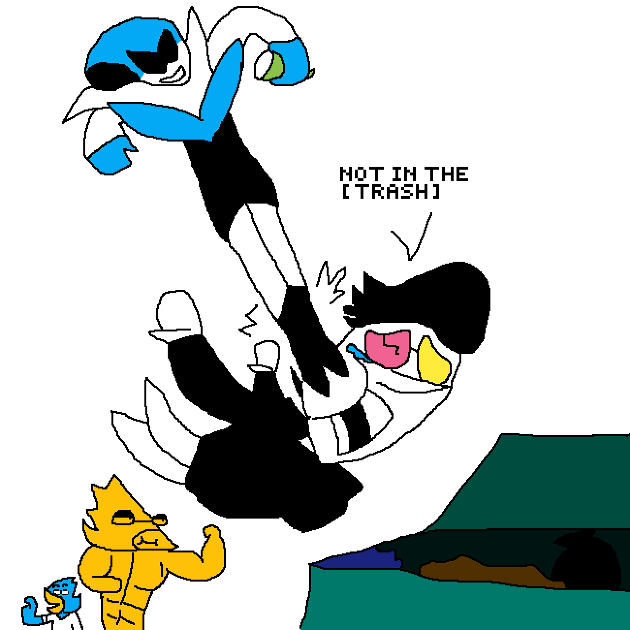 Pixilart - queen dropkick by pokeriolu48