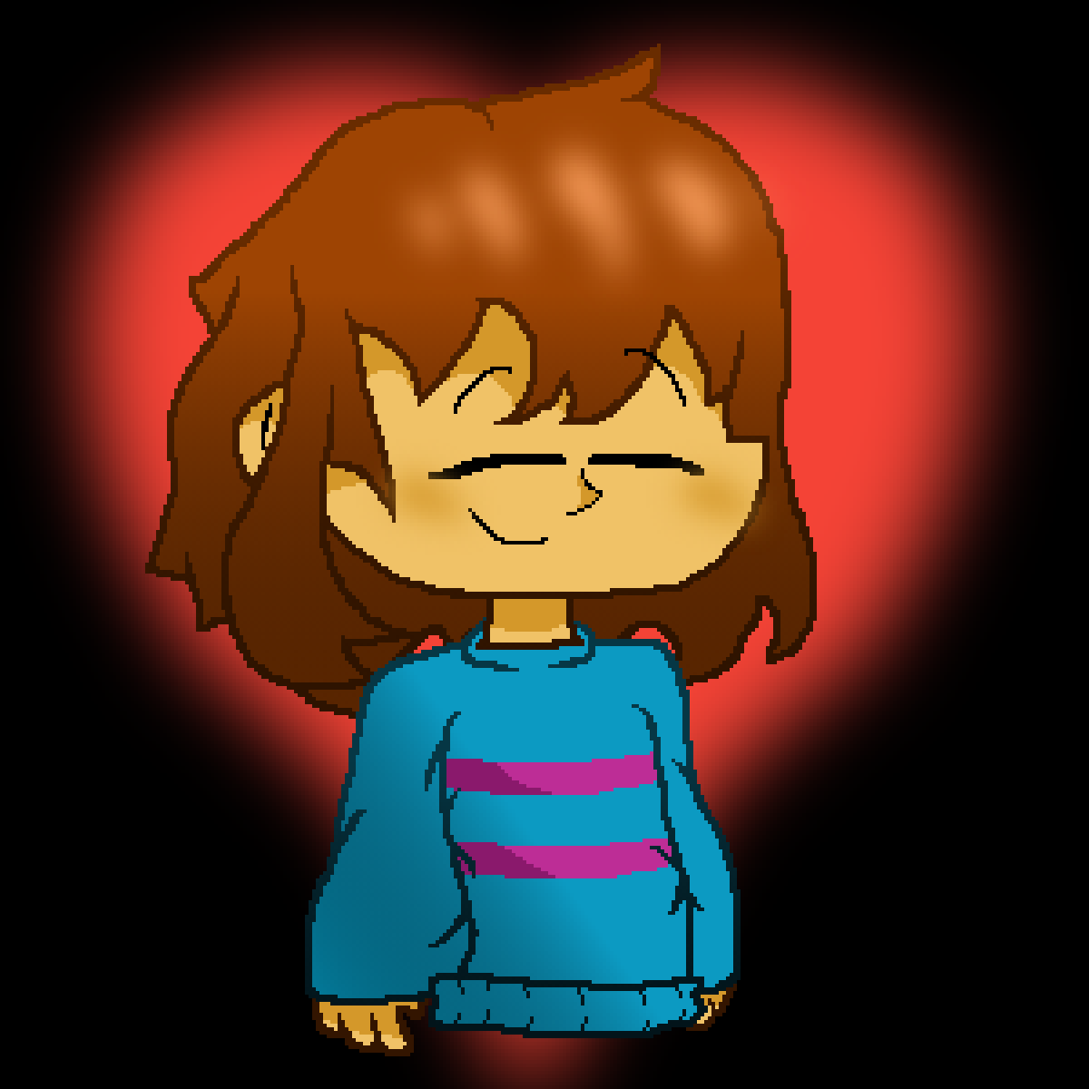 Pixilart - Decided to draw Frisk by BlueboxDude