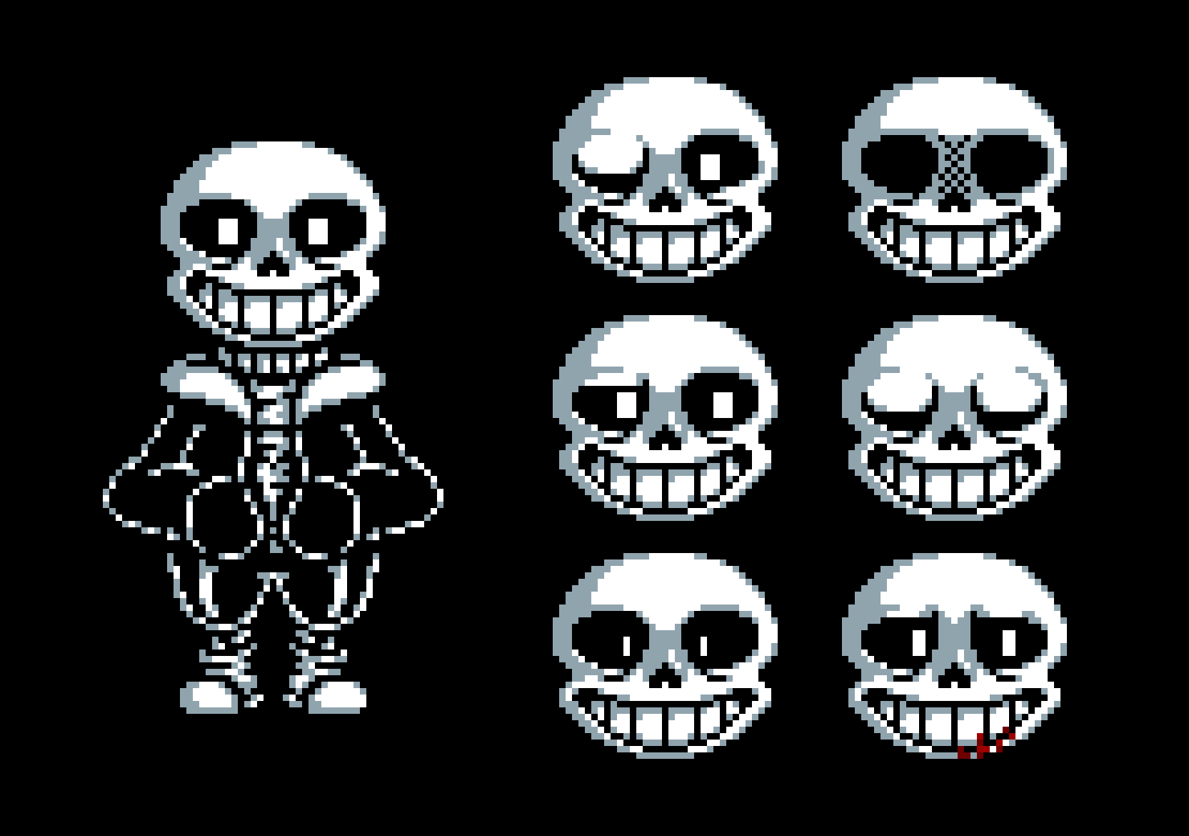 Pixilart - A Small Sans Sprite Sheet by DblClvrStudios