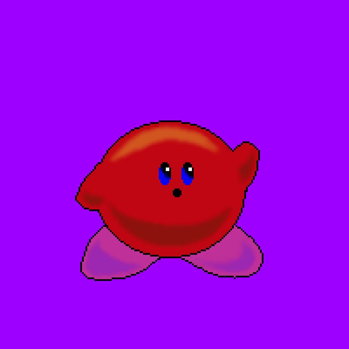 Pixilart - Red Kirby by ZINCr