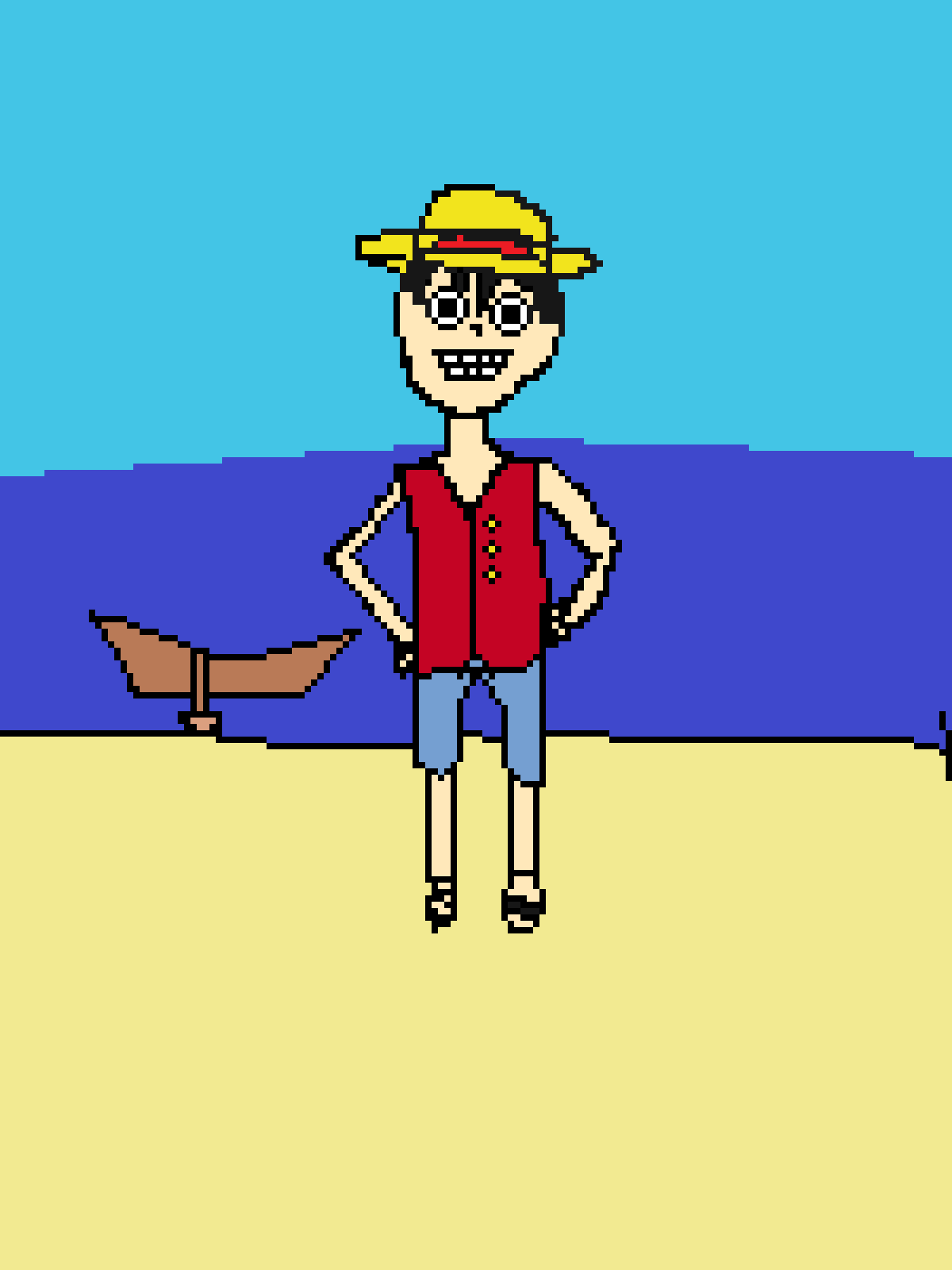 Pixilart - Monkey d Luffy by Spider-in-black