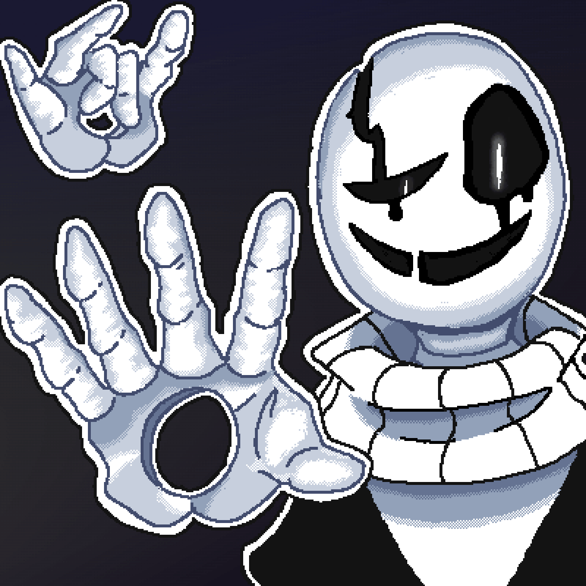 Pixilart - The man who speaks in hands. (undertale version) by issac-go-brr