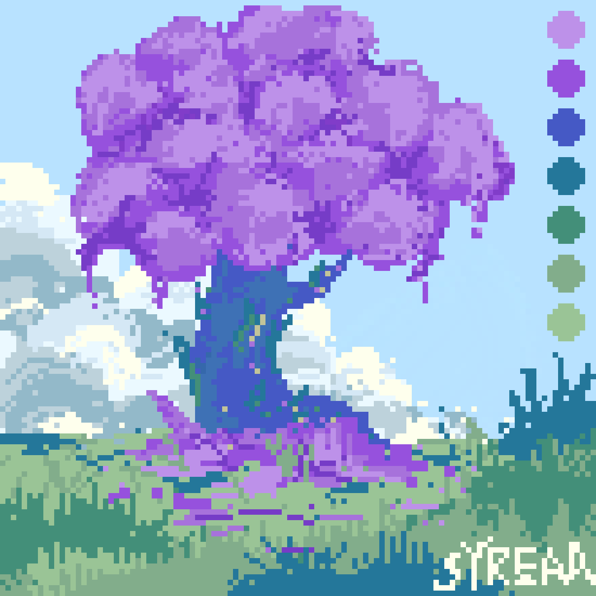 Pixilart - Purple Tree by Syreaa