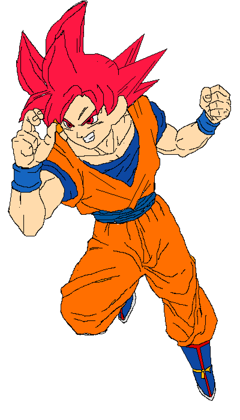 Pixilart - GOKU LEGENDARY GOD by KensDaBest