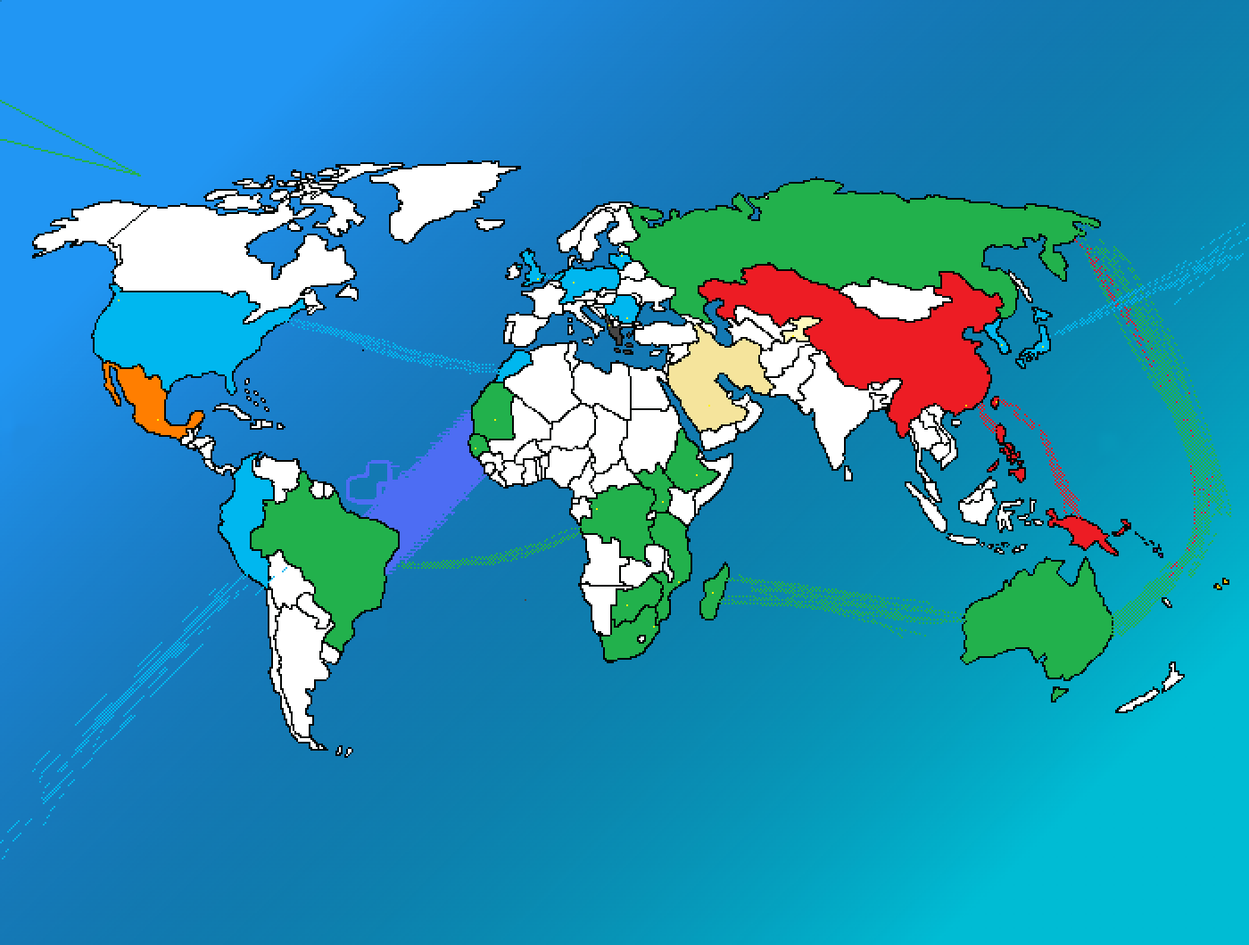 Pixilart - World Map Flag:Empty and fixed by Juanito-maravil