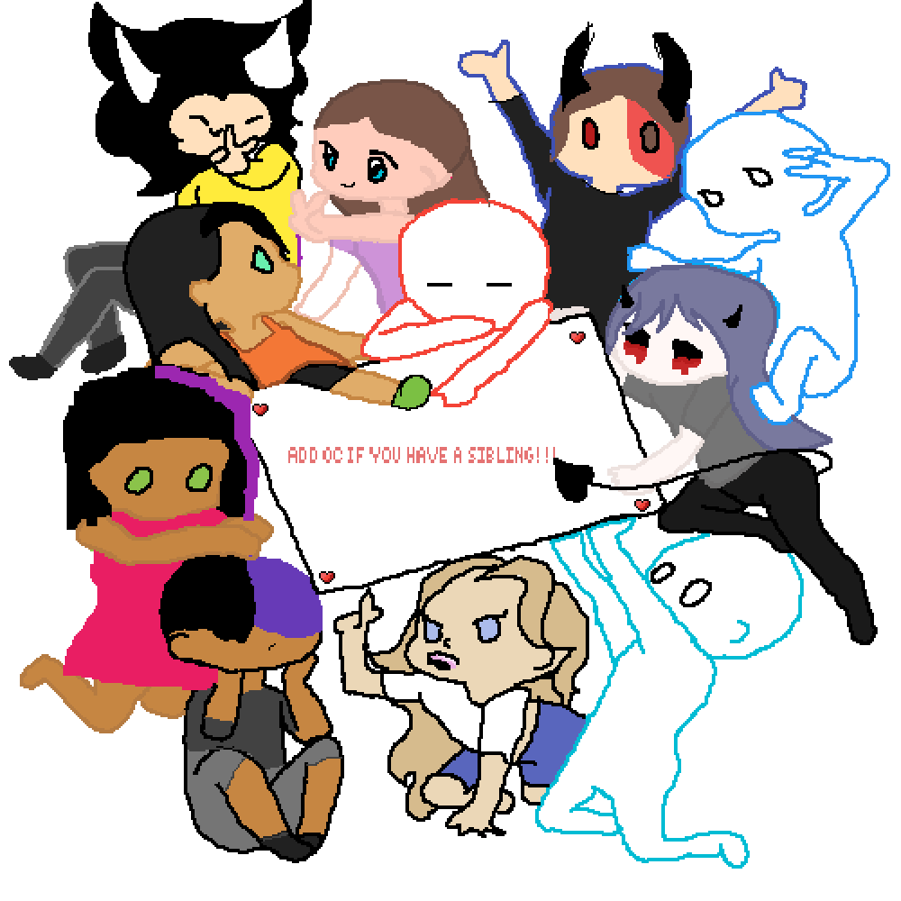 Pixilart - 9 siblings!!!!!!!!!!!!! by CraftyDay