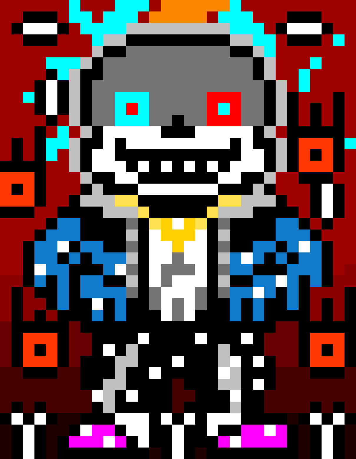 Pixilart - Edgy Ahh Hyper!Dust Sans by COOLSKELETON95v