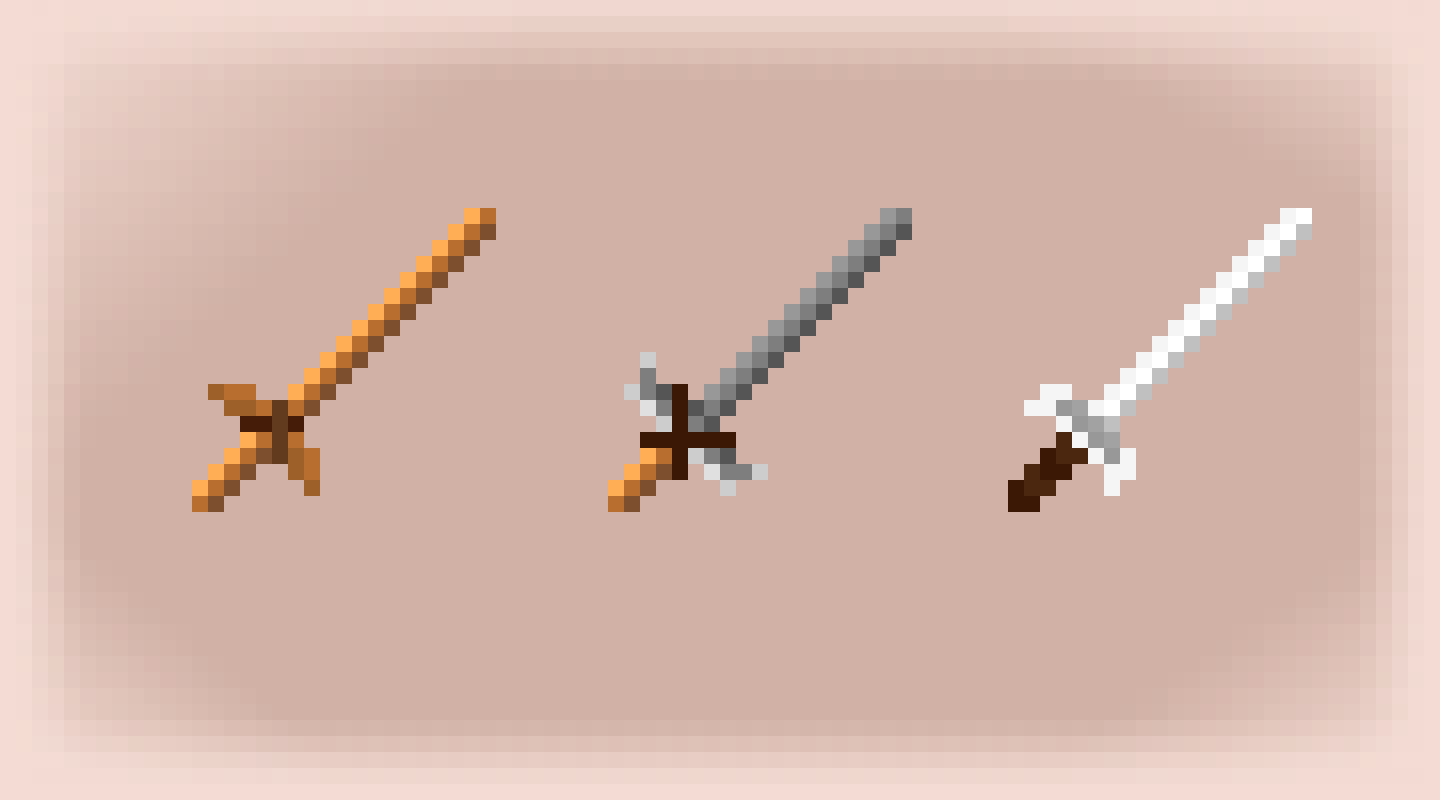 Pixilart - basic sword progression. by Blusoldier