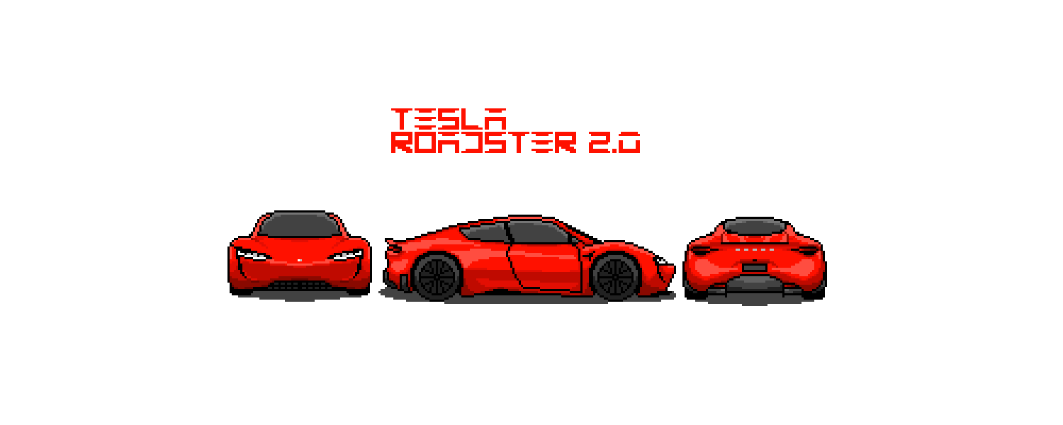 Pixilart - Tesla roadster remaster by Brolegends
