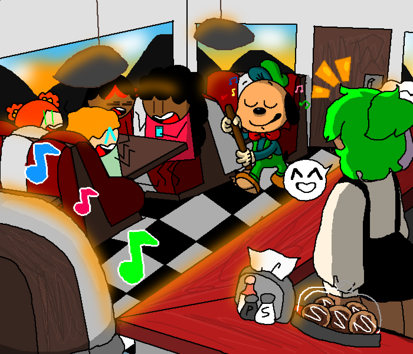 Pixilart - Diner Collab!!! by RyanTheWeirdo