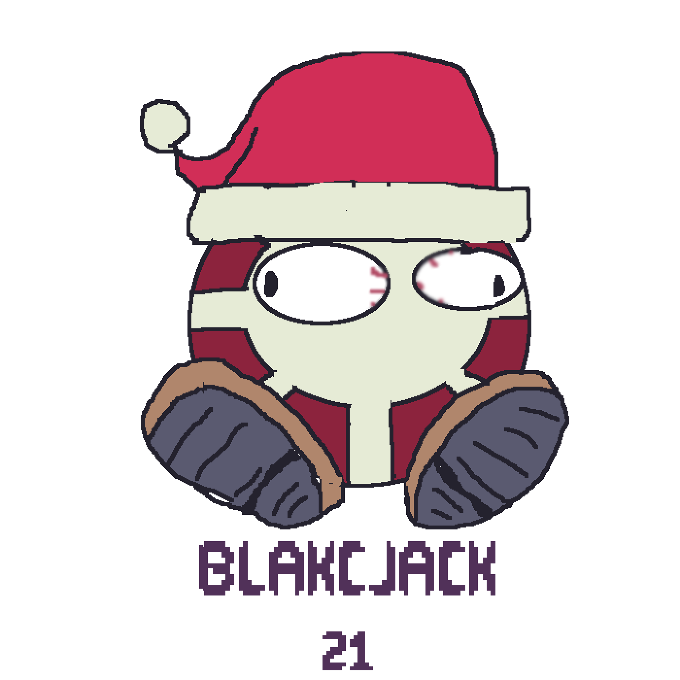 Pixilart - Chippy in Santa hat. by Blackjack21