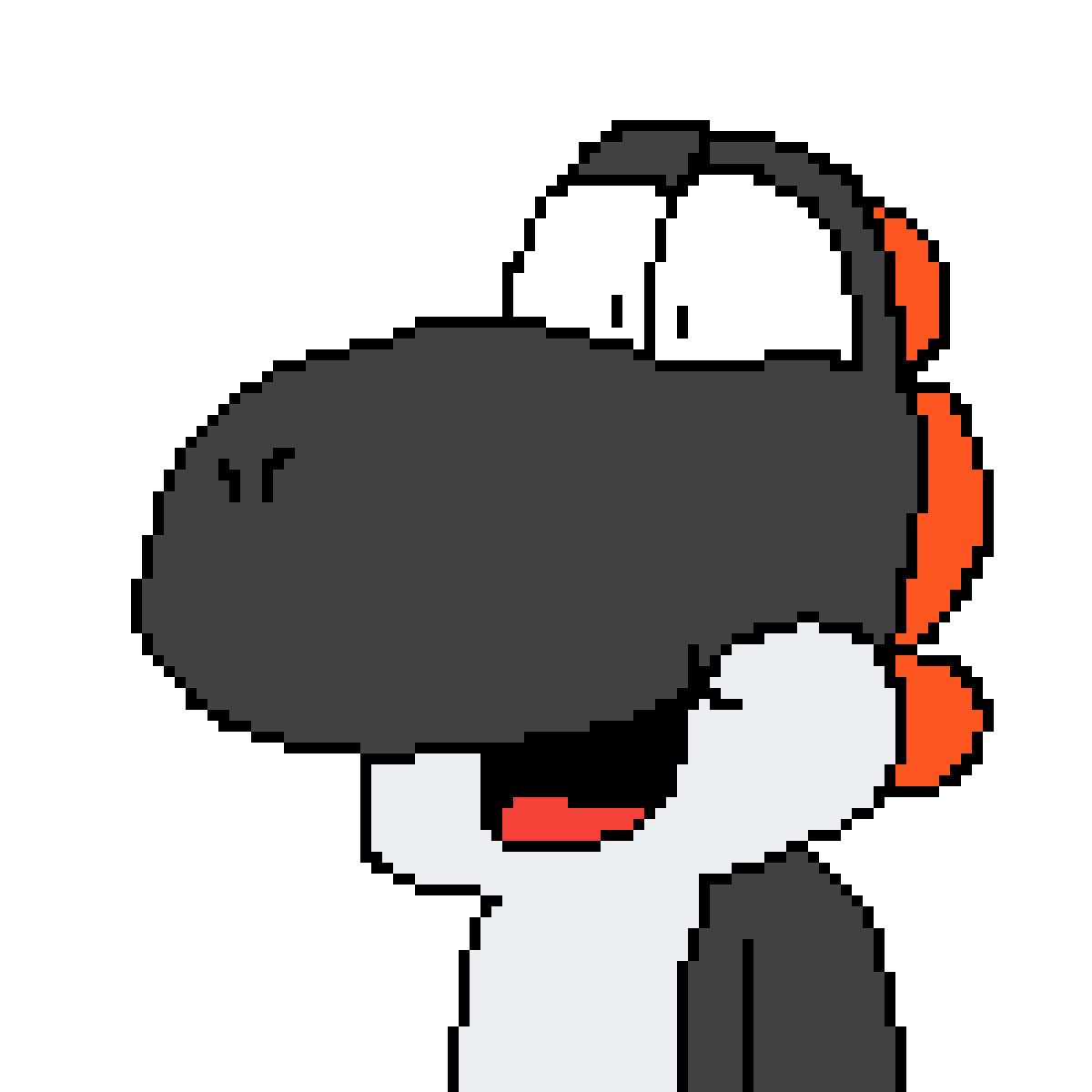 Pixilart - black yoshi by DariusWhitehead