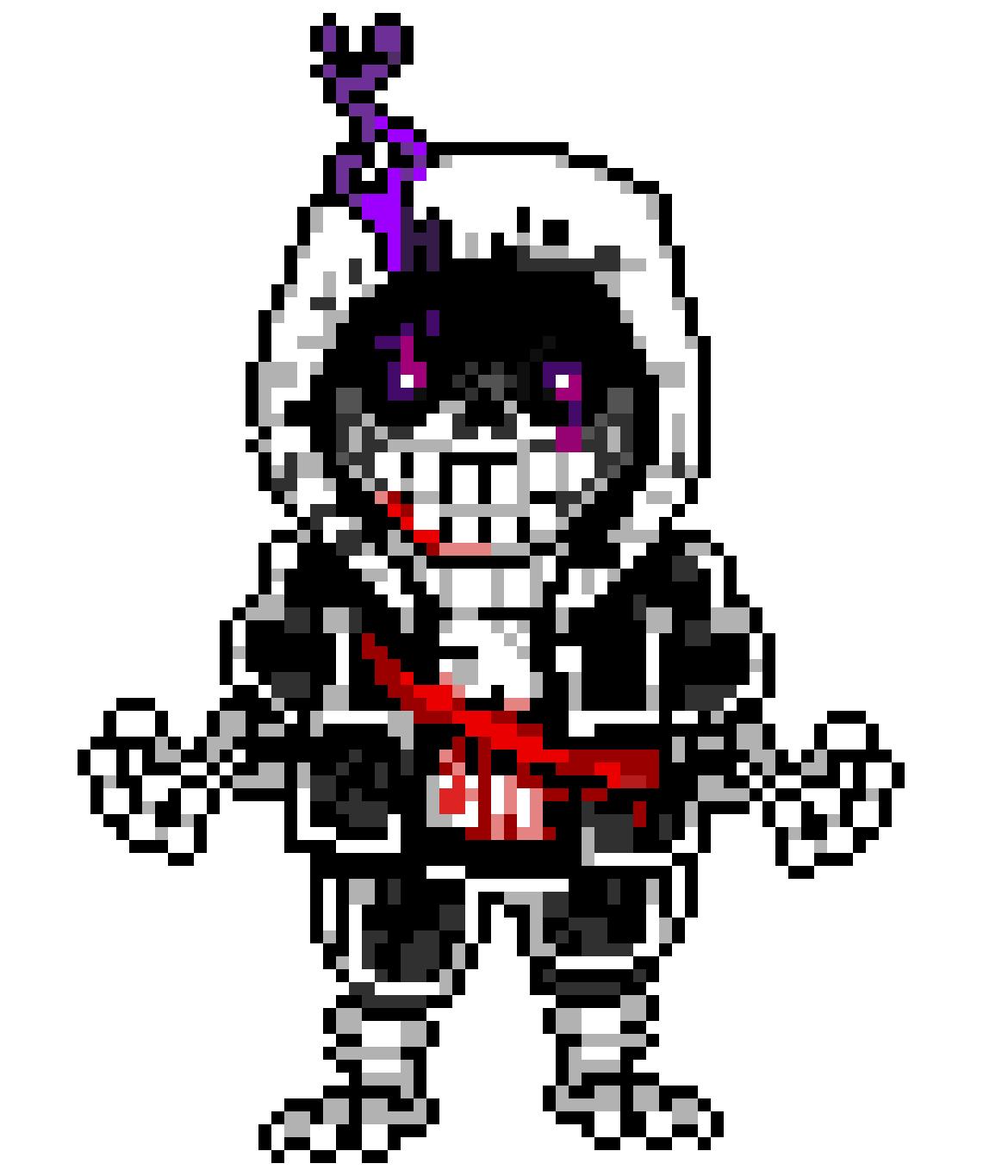 Pixilart - DUST SANS PHASE 3 sprite team DTLG by TEAM-USLG