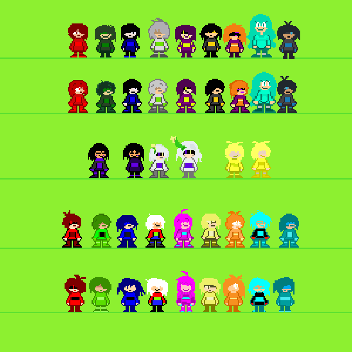 Pixilart - Playable Cast Sprites by Cosmogos