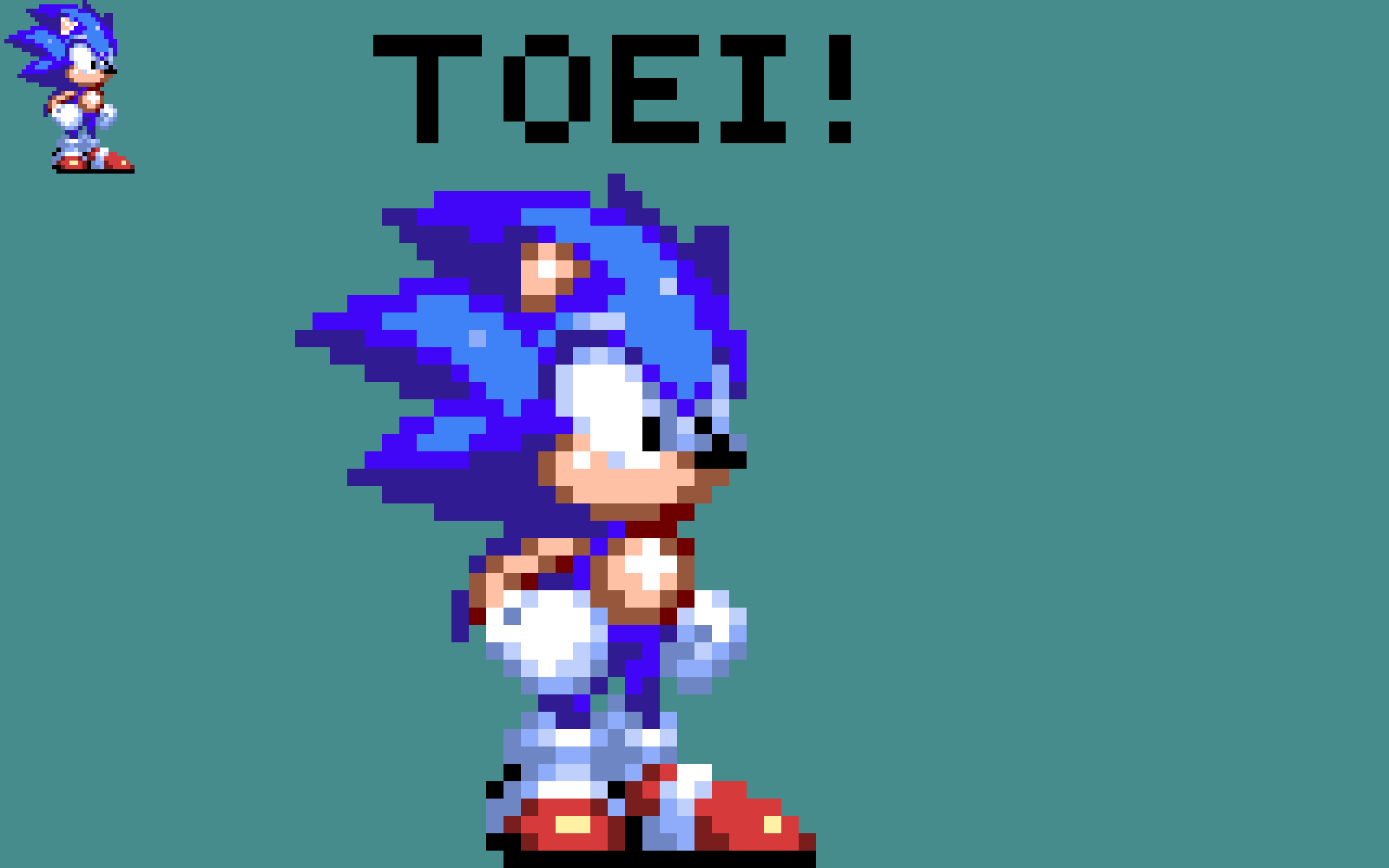 Pixilart - Toei Sonic Idle Sprite! by Broken-Artist