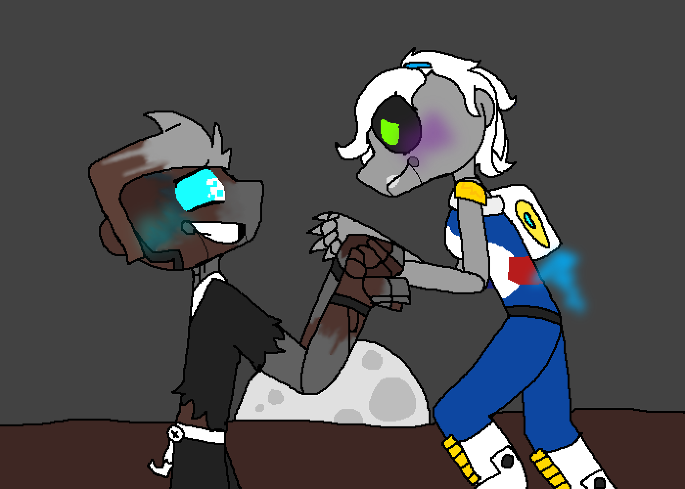 Pixilart - Pixane as Wall e by A-fox-named-nix