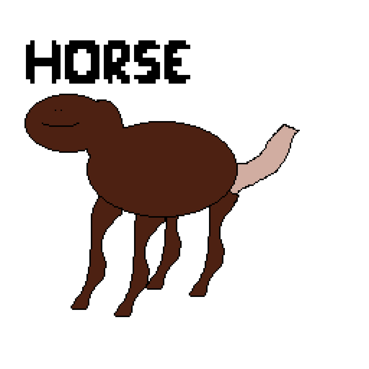 Pixilart - GooFy HOrSe by Pixel-Dude0