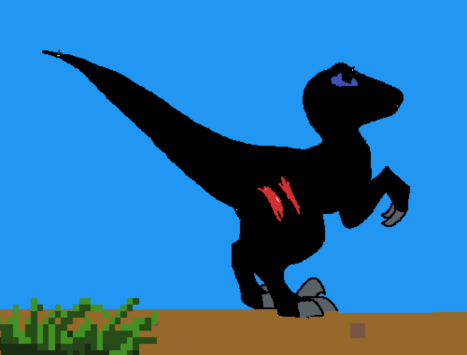 Pixilart - Black raptor by Tbenrfrags