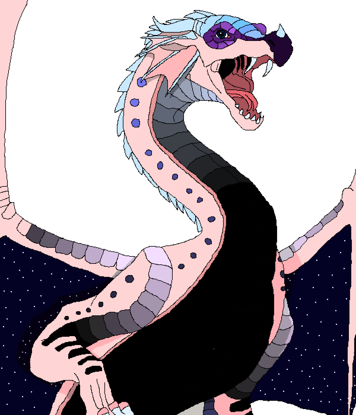 Pixilart - Galaxy, my Icewing-Rainwing-Nightwing hybrid by Flying-Kitten