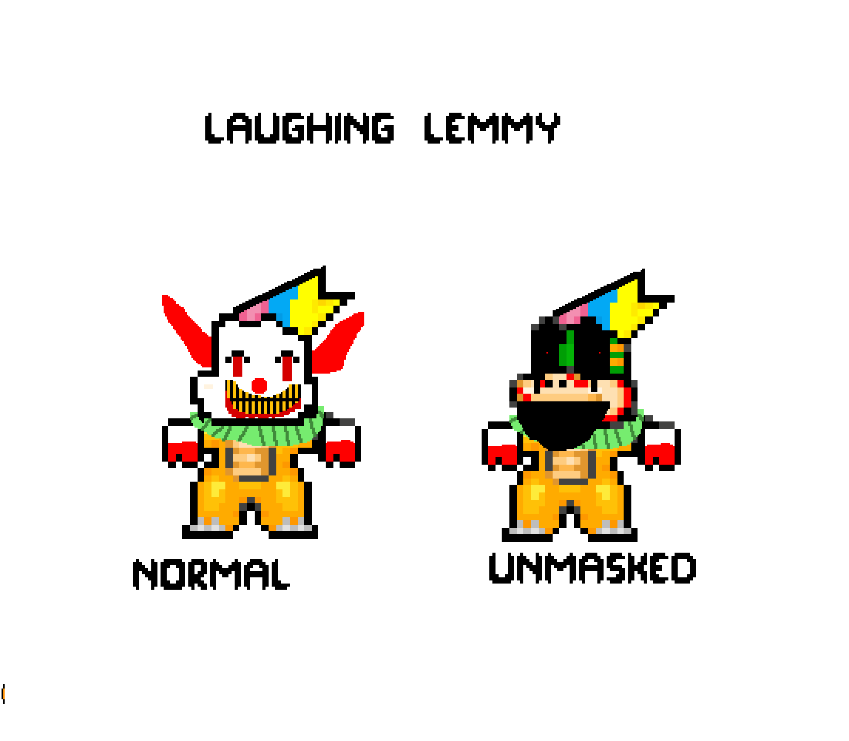Pixilart - laughing lemmy masked and unmasked by Team-Gold