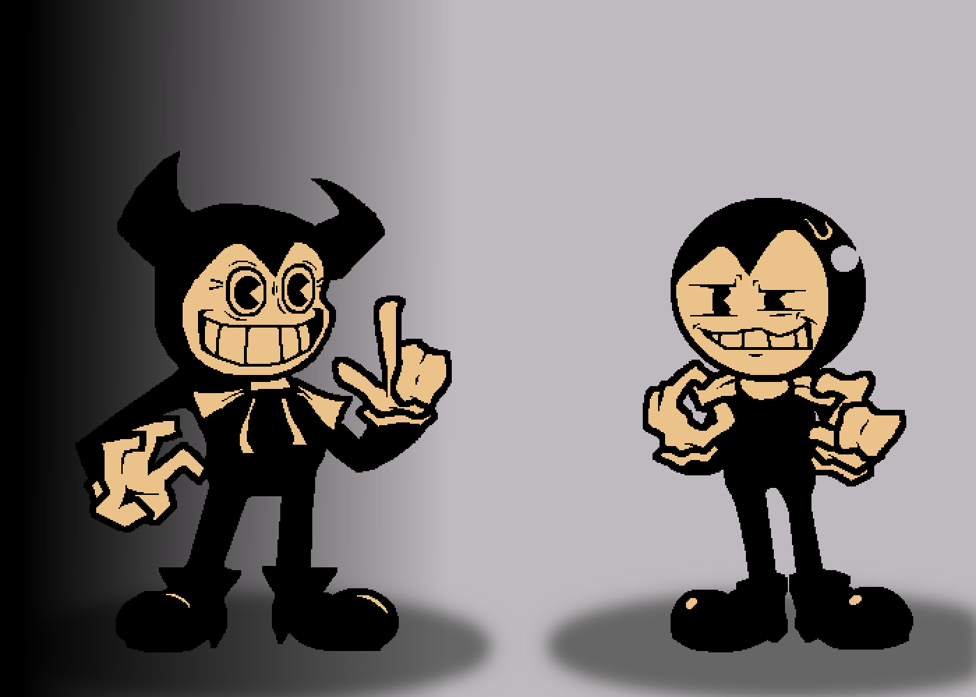 Pixilart - Bendy VS Ollie by BlueboxDude