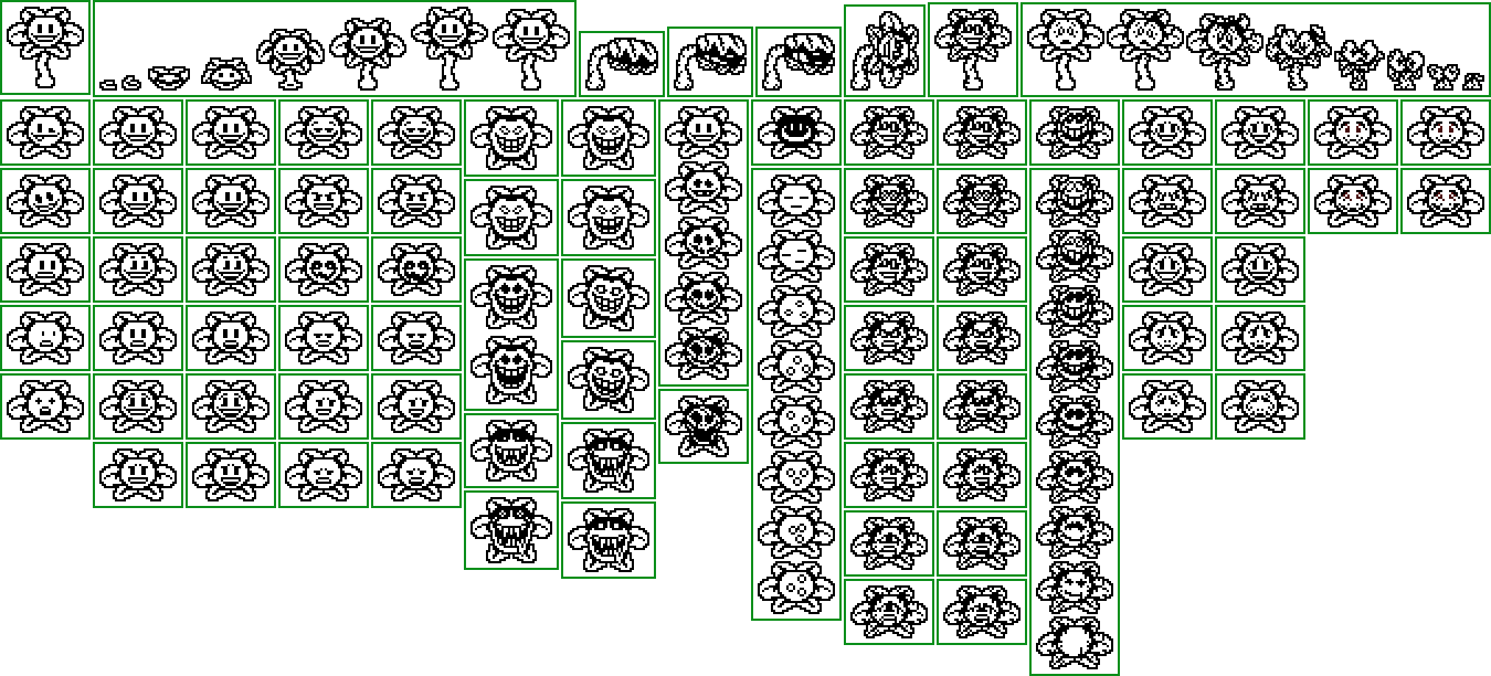 Pixilart - Flowey Spritesheet by F4T4LE3R0R