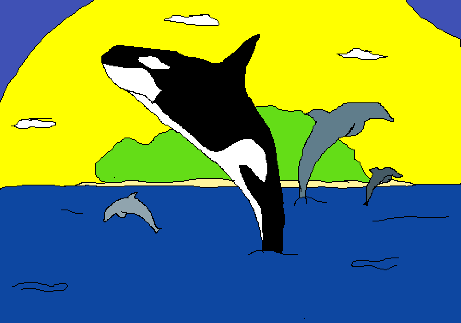 Pixilart - Orca Dolphin Base by Randomdrawer02
