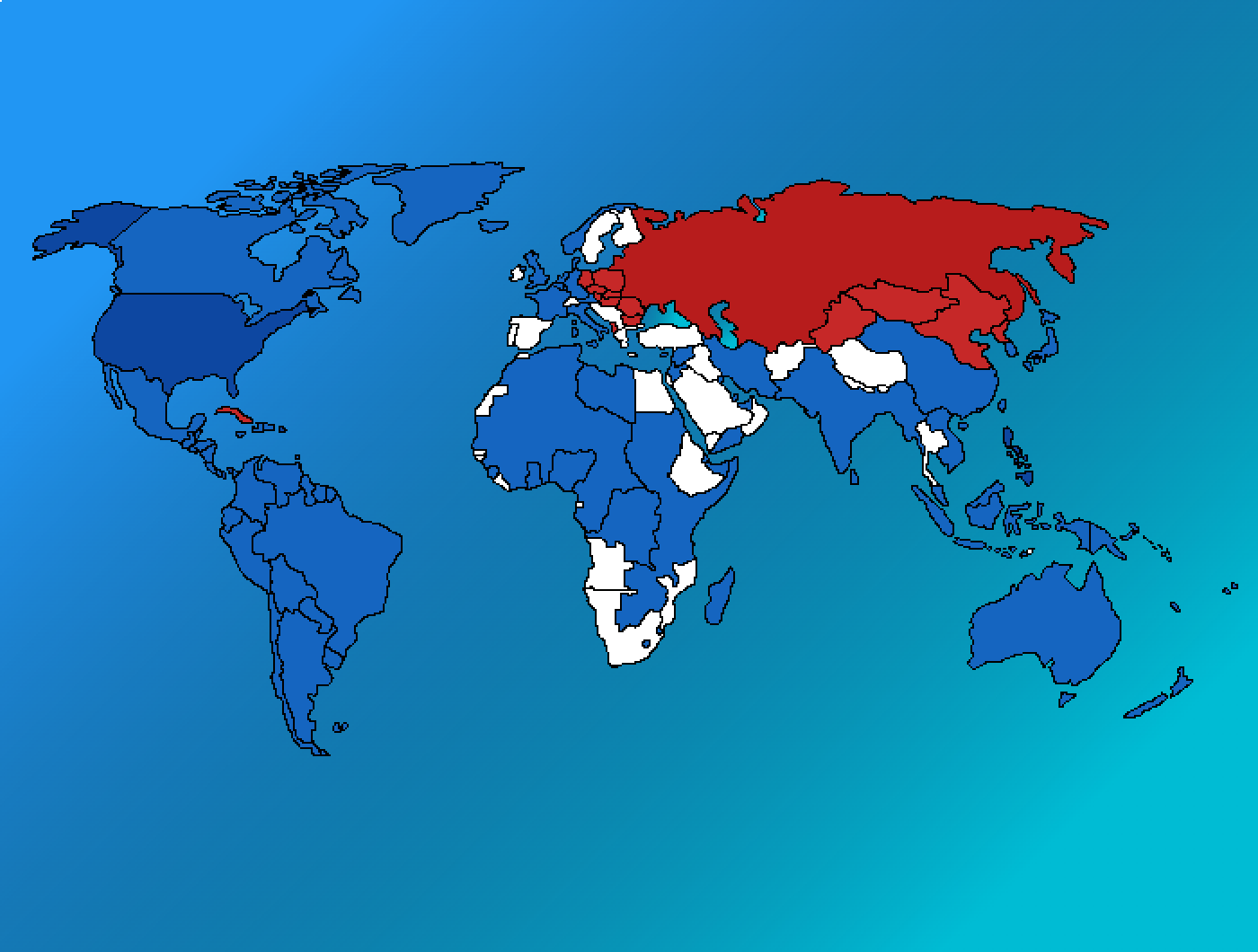 Pixilart - World Map Pre-Cold War. by GRIFFINTON