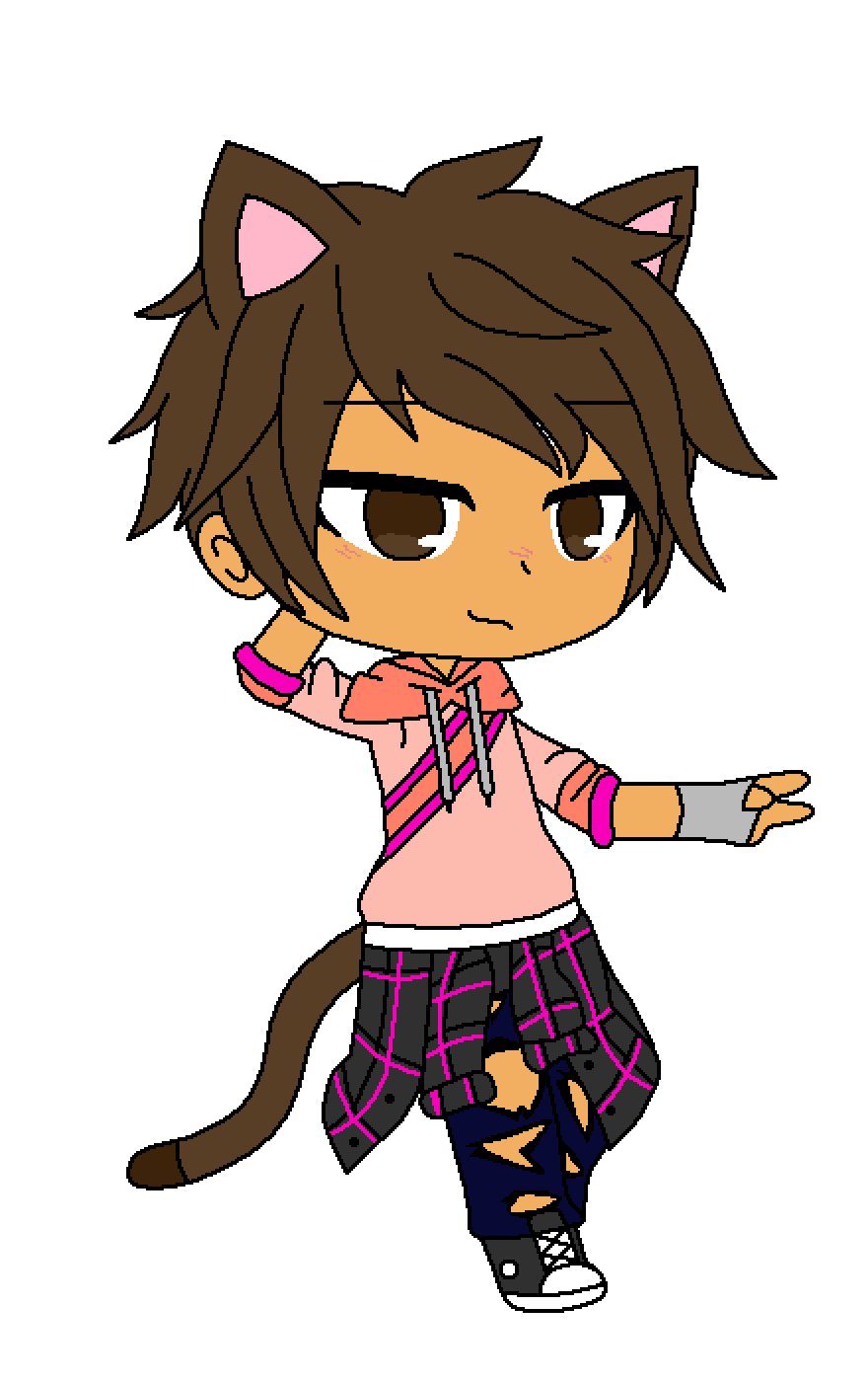 Pixilart - Cute Gacha Cat Boy by Sharkyboi9