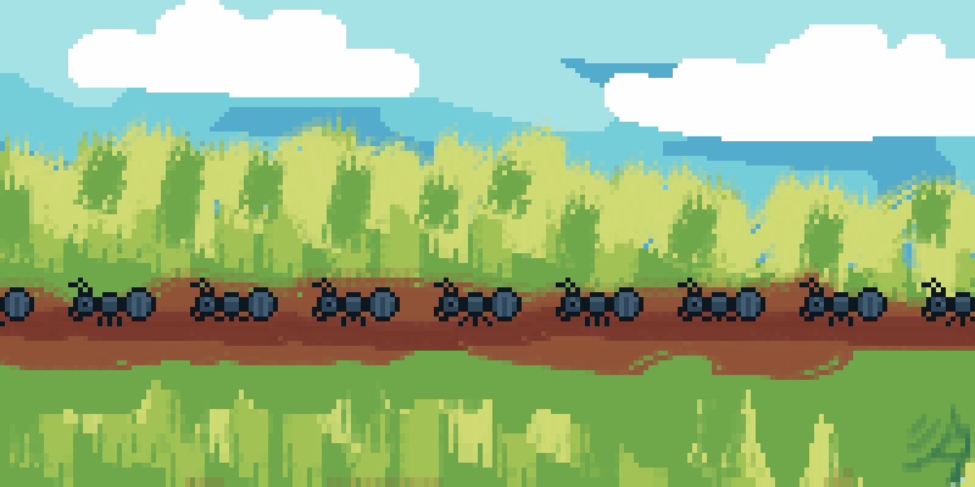 Pixilart - Happy Little Marching Ants by Rosie-A