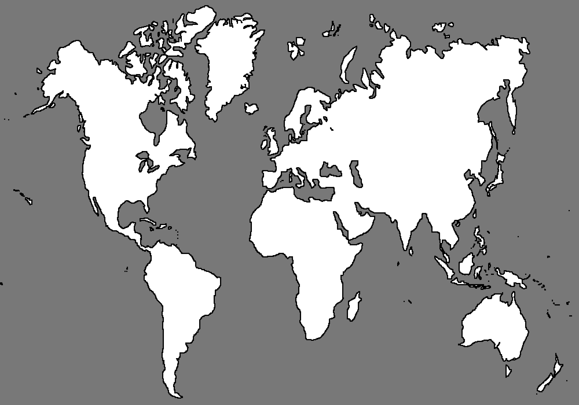 Pixilart - World Map (no borders) by AgentTWX