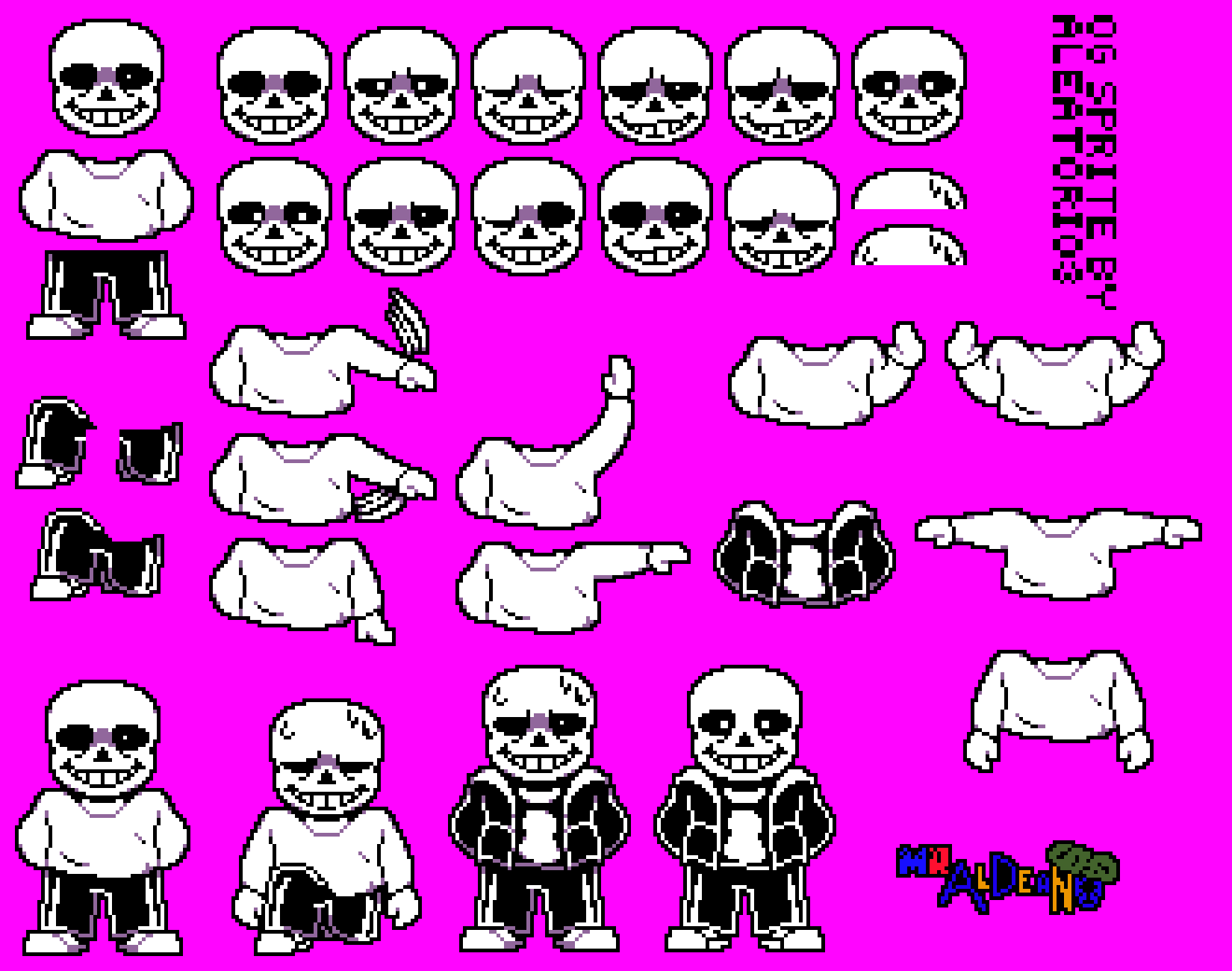 Pixilart - Undertale: Promised Sans sprite sheet with slight edits by dakol