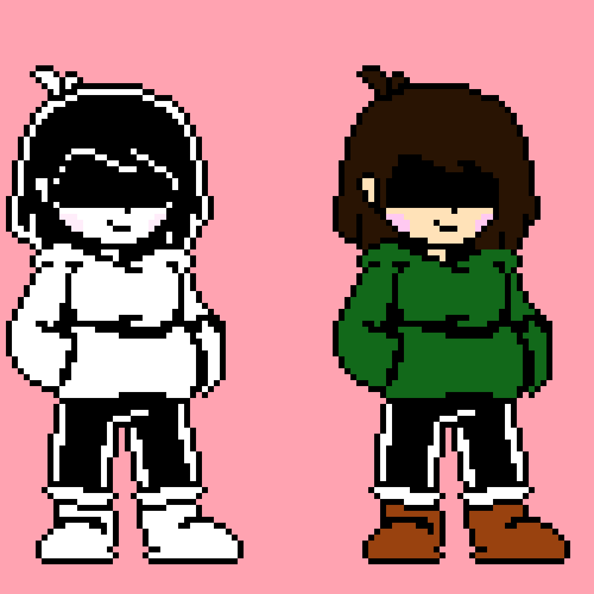 Pixilart - [NEW] Chara and Chara (COLORED) sprites!!!! by Pro5276Official