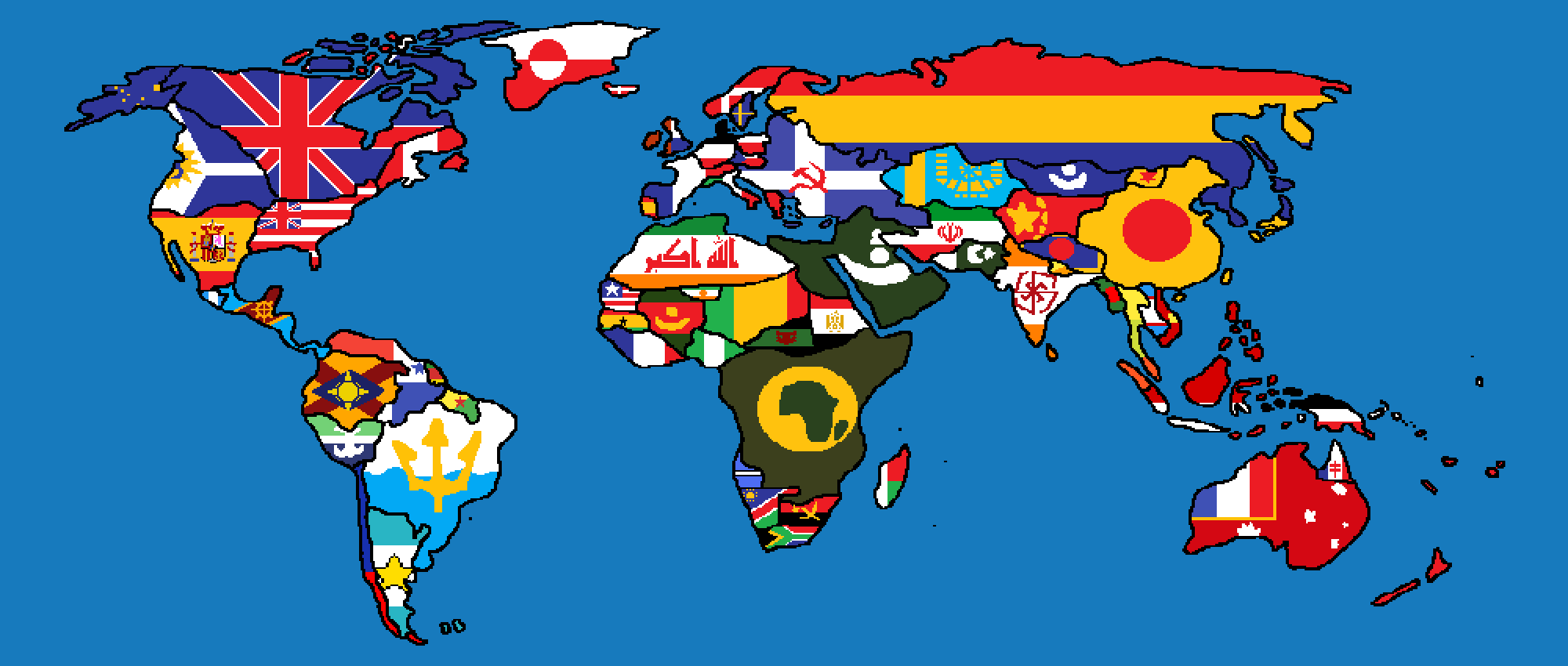 Pixilart - Custom World Map by Super1990