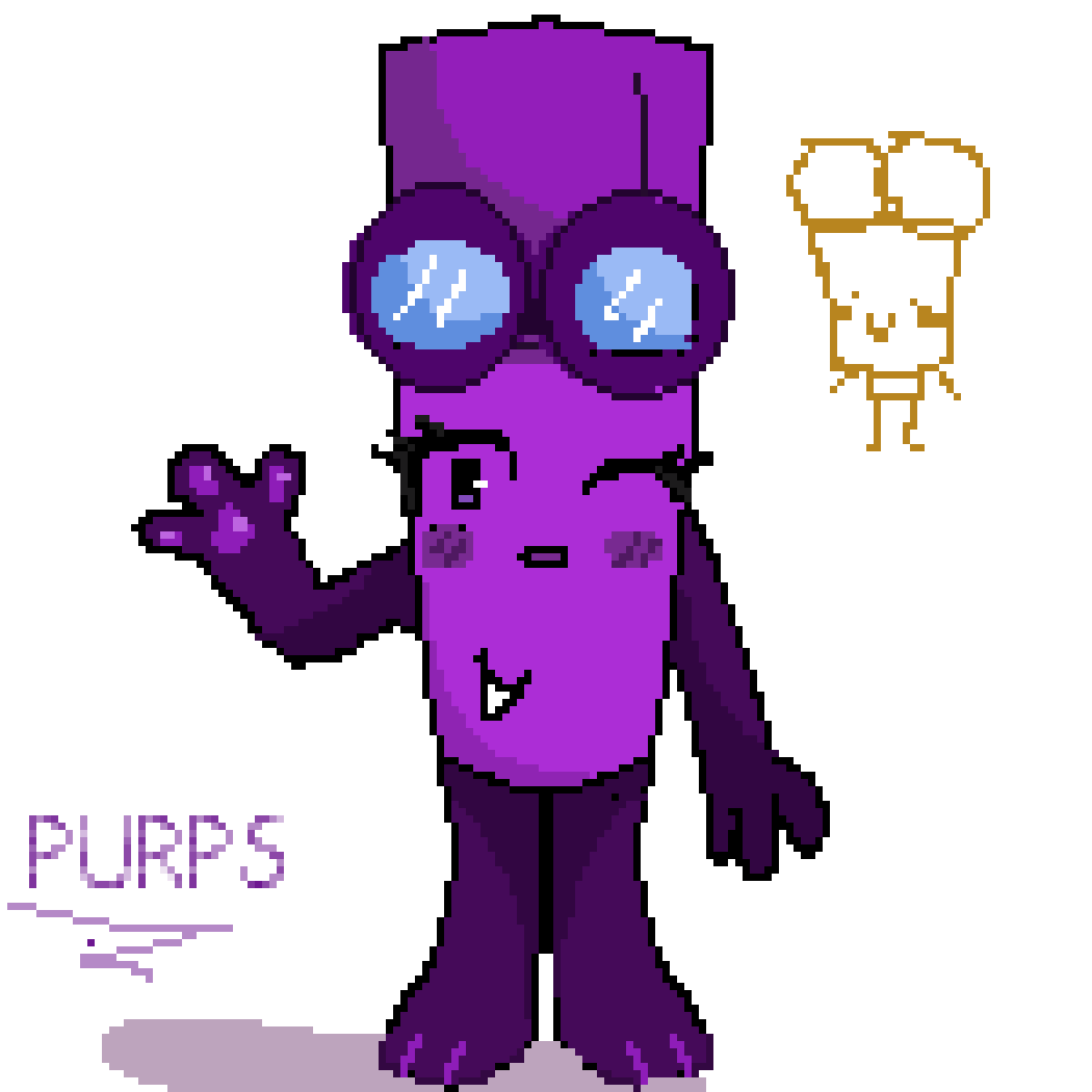 Pixilart - Purple fanart teehee by Opalandkiko977