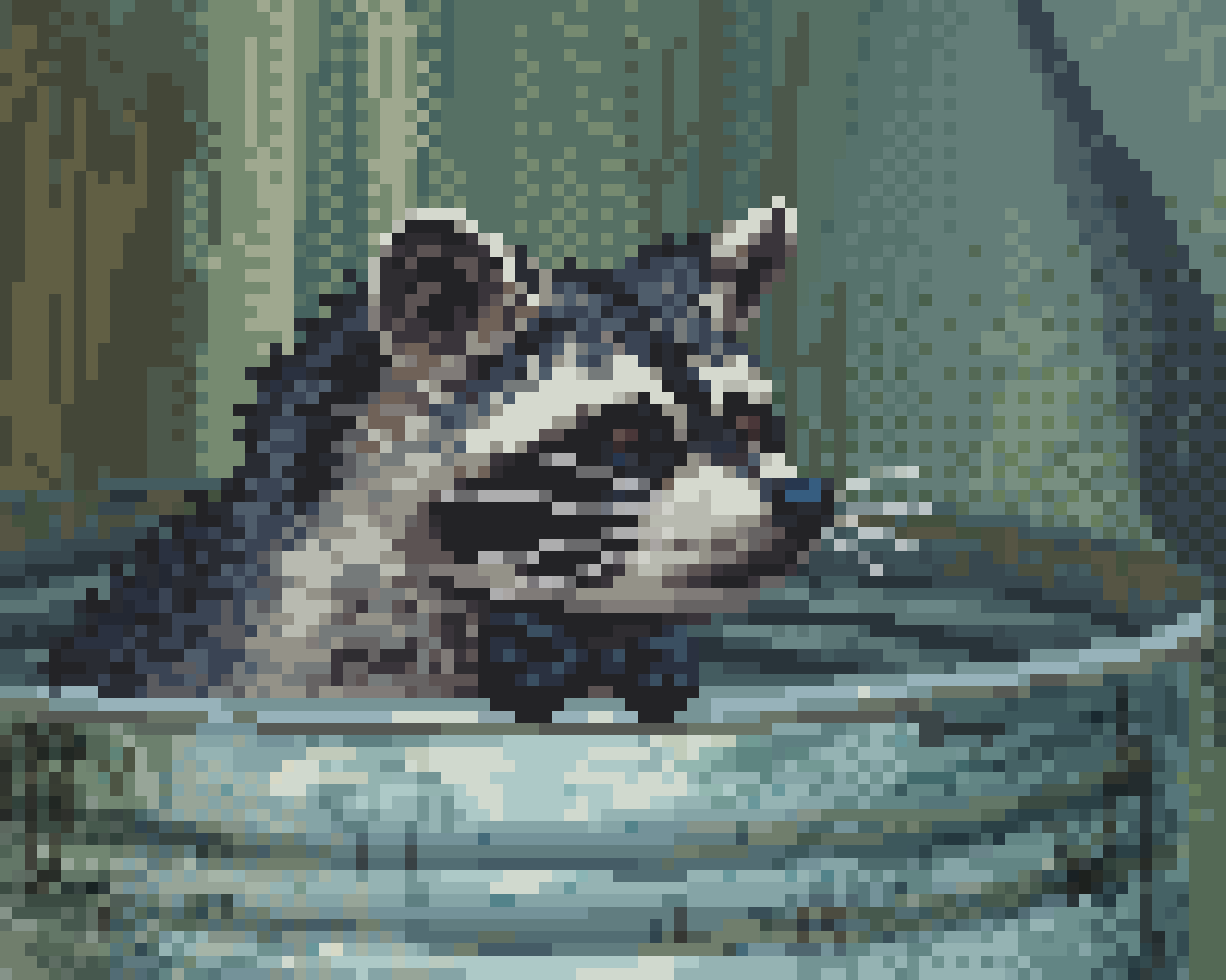 Pixilart - Racoon by UltraLuther