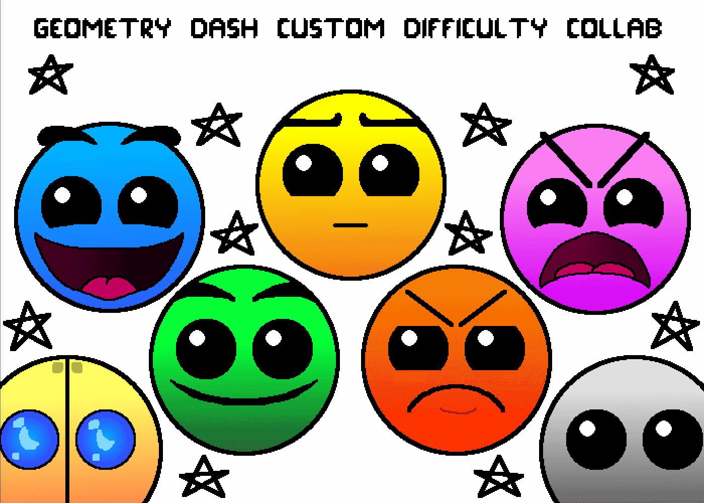 Pixilart - Geometry Dash Custom Difficulty Collab by MDLArt