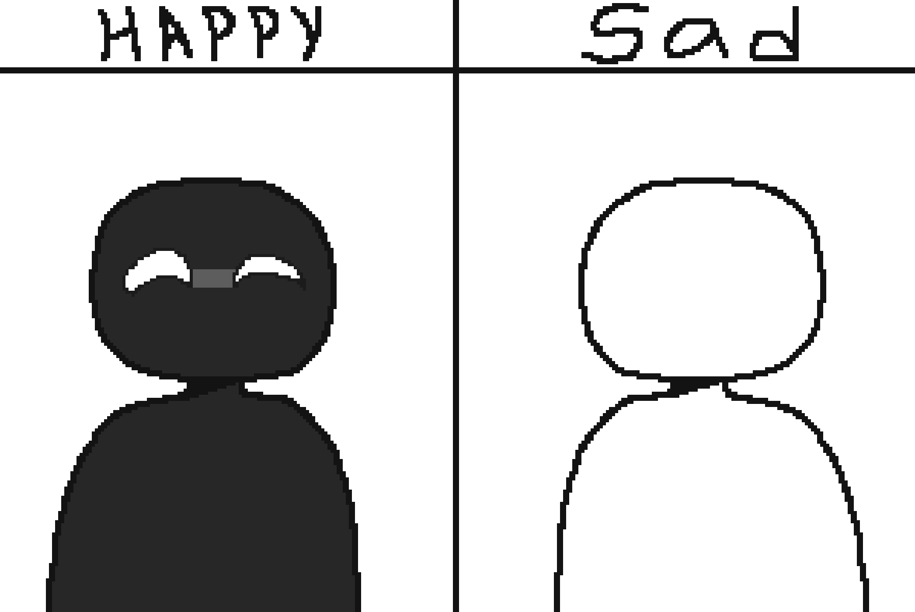 Pixilart - Happy or Sad (oc base) by RandoMedia