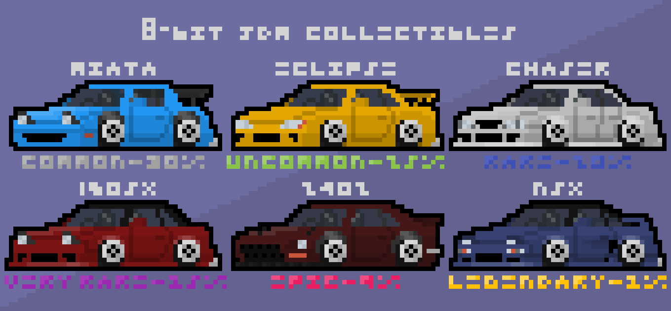 Pixilart - 8 bit JDM Collectibles #2 by Octo-rl