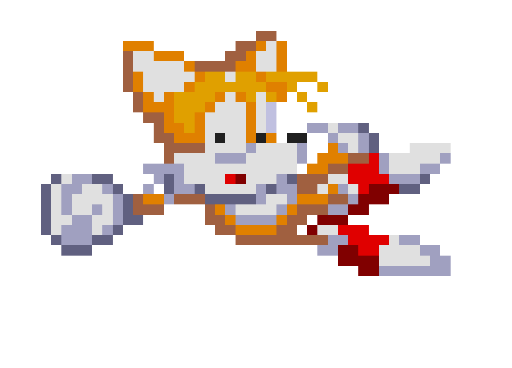 Pixilart - Sonic 3 Scared Tails grabbing by PixelFox16